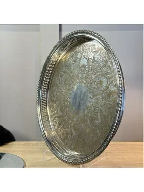 Wm. Rogers | Dining | Vintage Rare Wm Rogers Silver Plate 5 Round ...